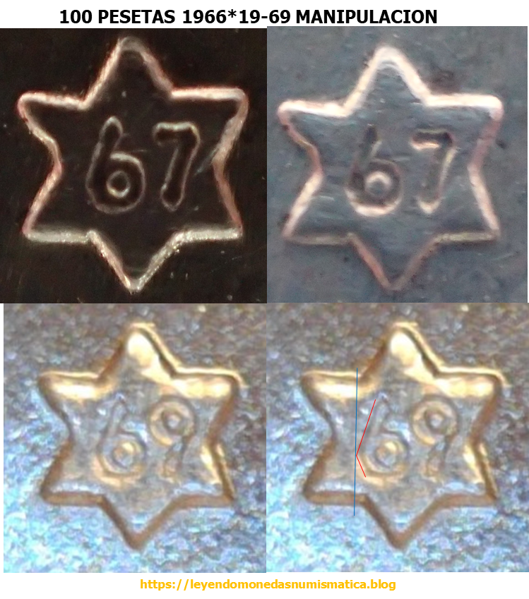 100 Pesetas 1966*19-67. MANIPULACION PALO RECTO (*69). – LEYENDO ...